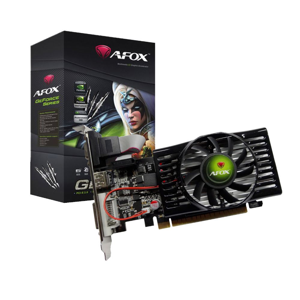 AFOX nVIDIA Geforce GT710 2GB AF710-2048D3LD4 + HDMI / Dual DVI-I/ D ...
