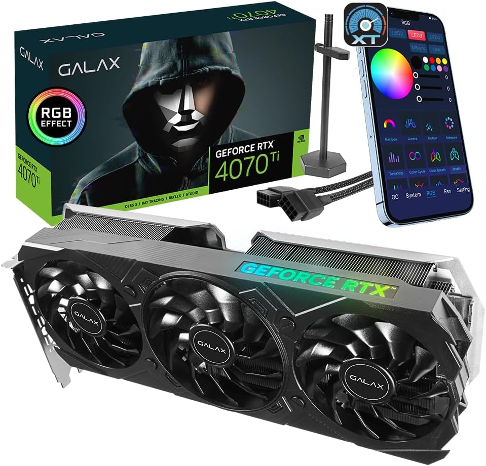 GALAX nVIDIA Geforce 4070TI EX Gamer 1-Click OC V2 12GB GDDR6X Triple ...