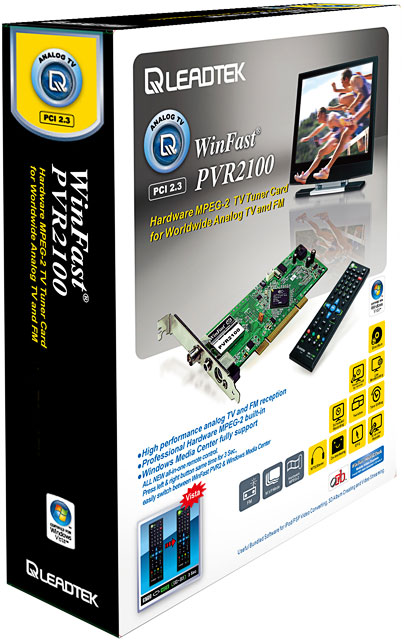 כ.טלביזיה +שלט Leadtek WinFast PVR2100 | כרטיסי טלביזיה/עריכה | LEADTEK ...